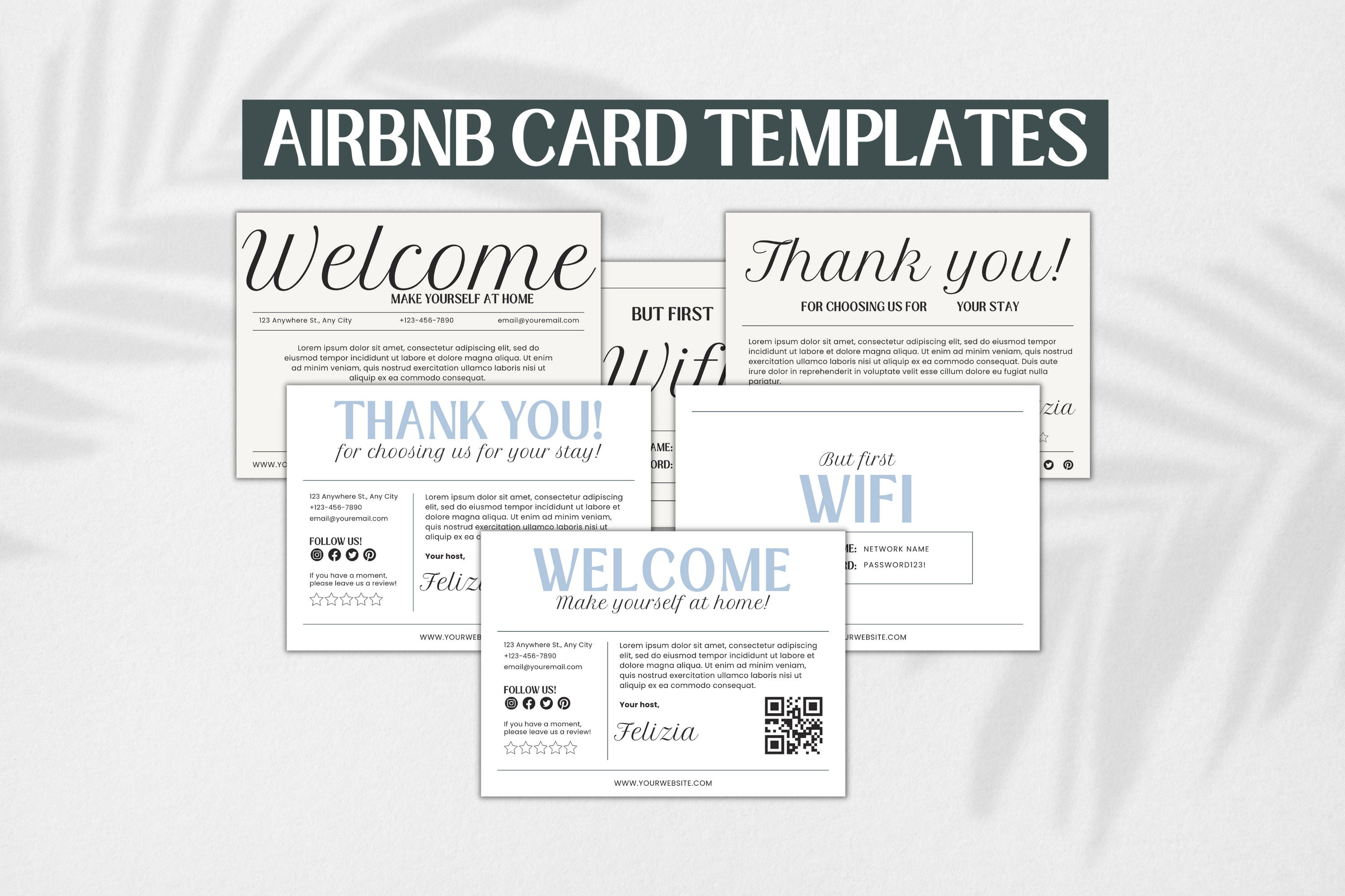 Airbnb Welcome Note Template | Digital Downloads Airbnb Welcome ...