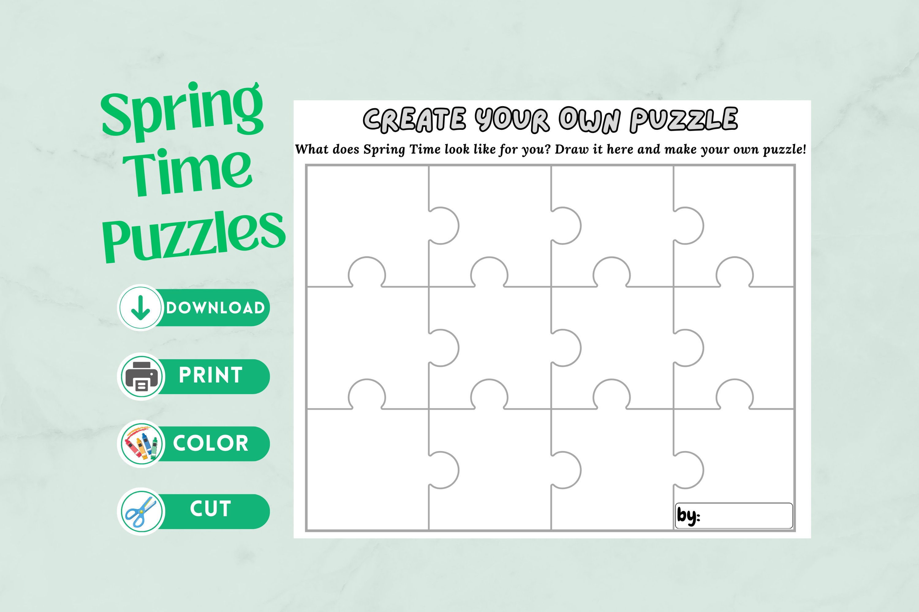 Create Your Own Puzzle Printable | Printable Puzzle | Printable ...