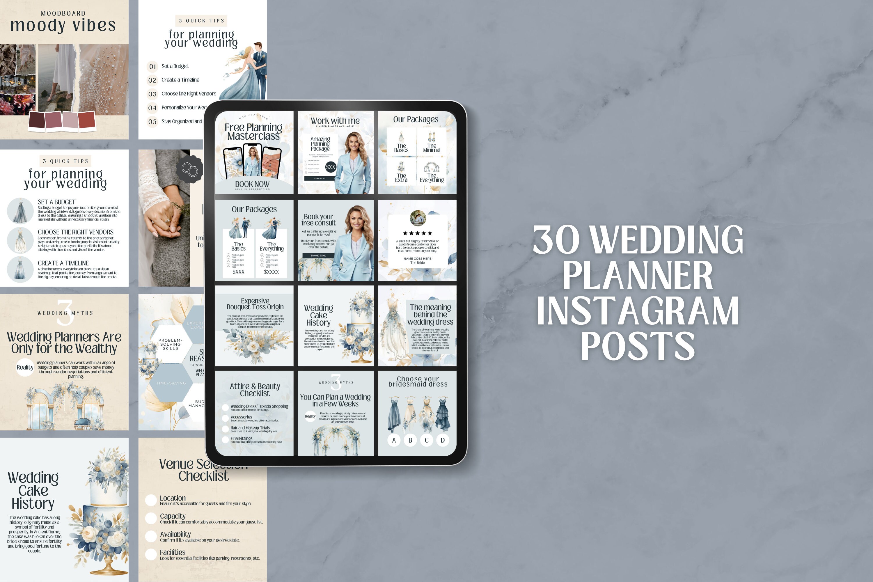 Instagram Post Template Wedding Planner | Wedding Planner Business ...