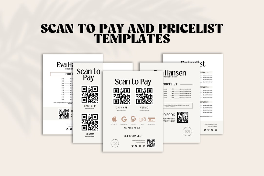 Scan to Pay Template Scan to Pay Template Canva Scan to Pay Canva ...