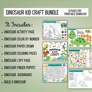 Dinosaur Craft for Kids | Dinosaur Craft Printable | Dinosaur Printable ...