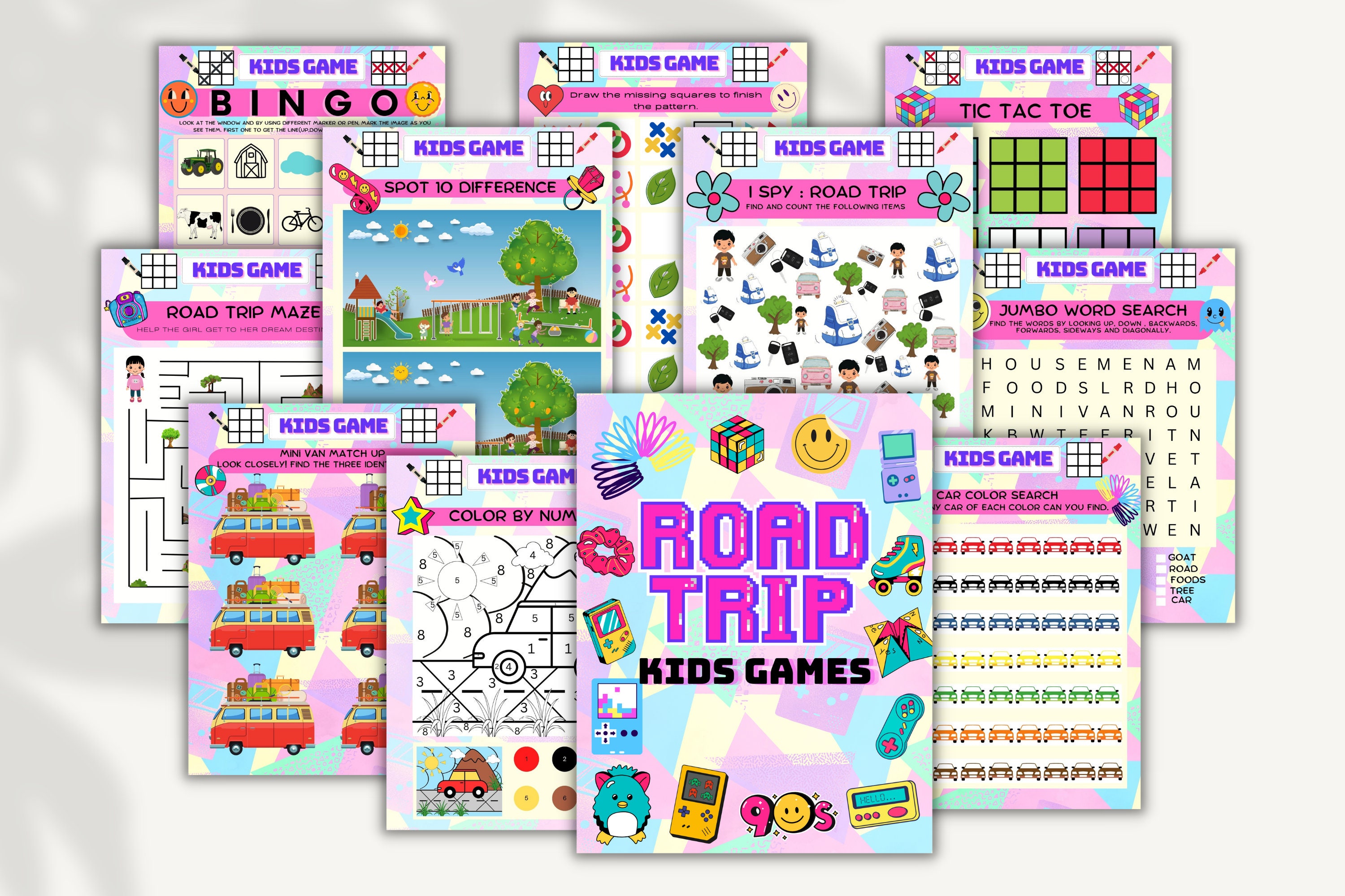 Road Trip Games Printable Road Trip Games Road Trip Games for Kids Road ...