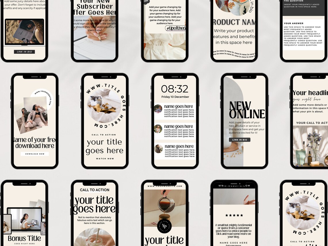 Pinterest Templates | Pinterest Template | Canva Template for Pinterest ...