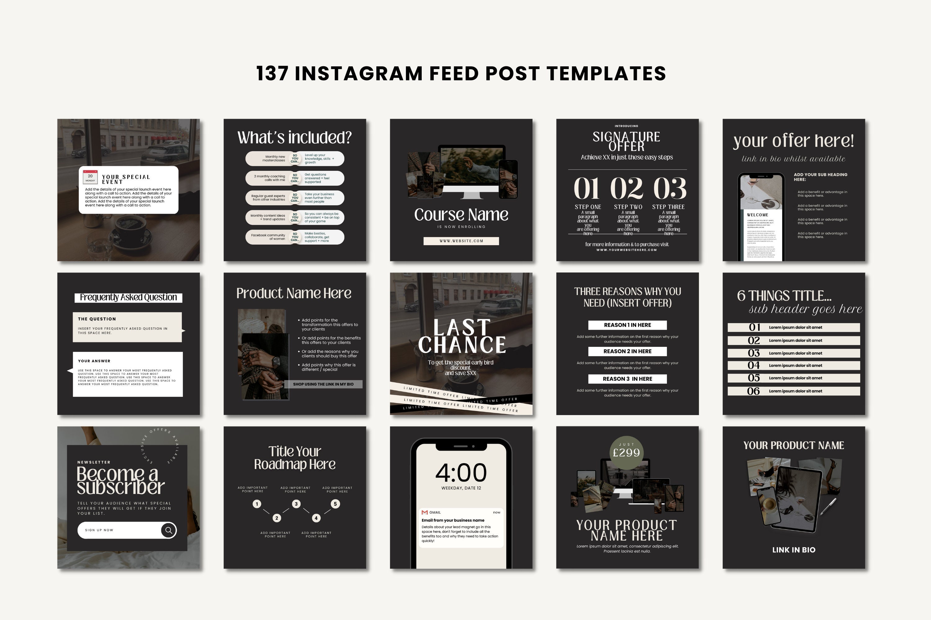 Course Templates Canva Online Course Content Template Canva Template ...
