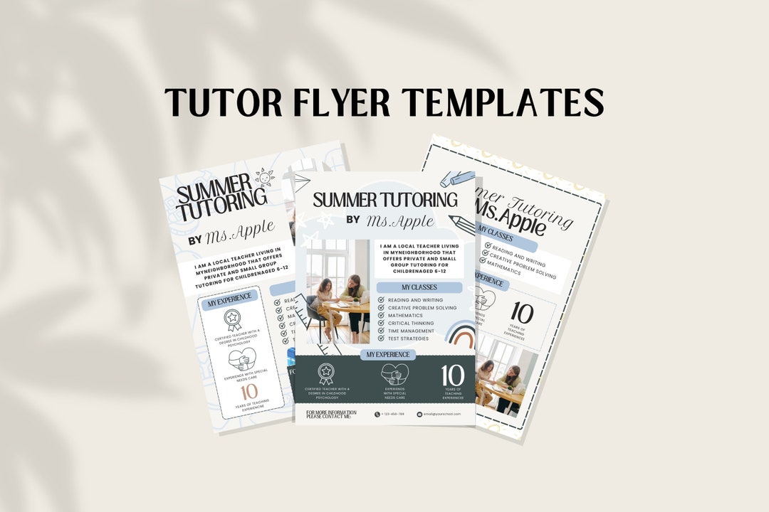 Tutoring Flyer Template | Tutoring Flyer | Tutoring Service | Summer ...