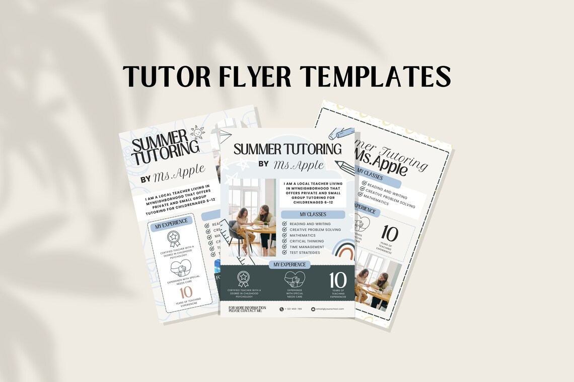 Tutoring Flyer Template | Tutoring Flyer | Tutoring Service | Summer ...