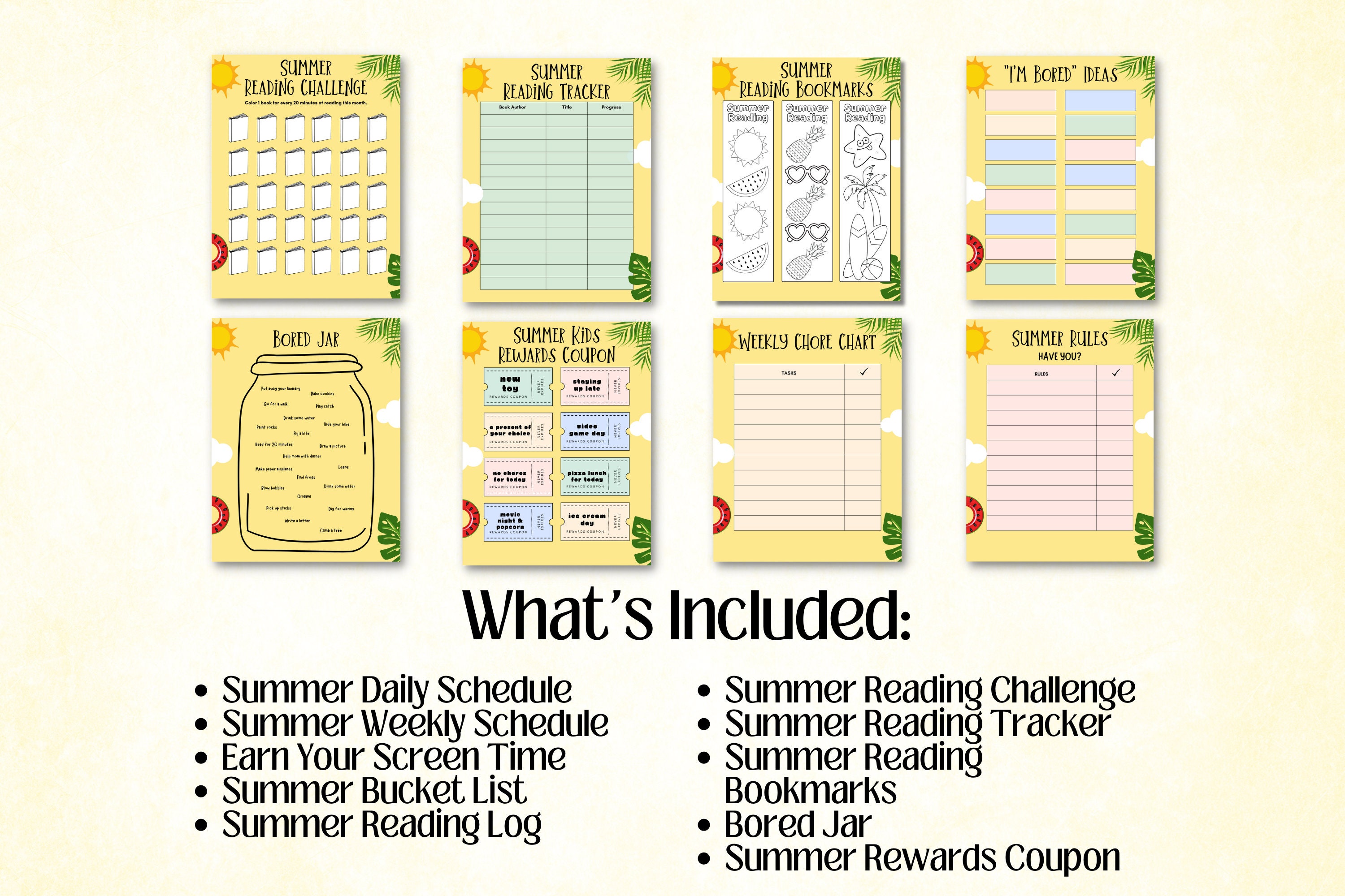 Summer Activity Planner for Kids | Printable Summer Planner for Kids ...