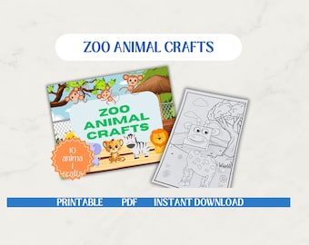 Zoo Animal Craft | Preschool Activity | Printable Crafts | Toddler ...