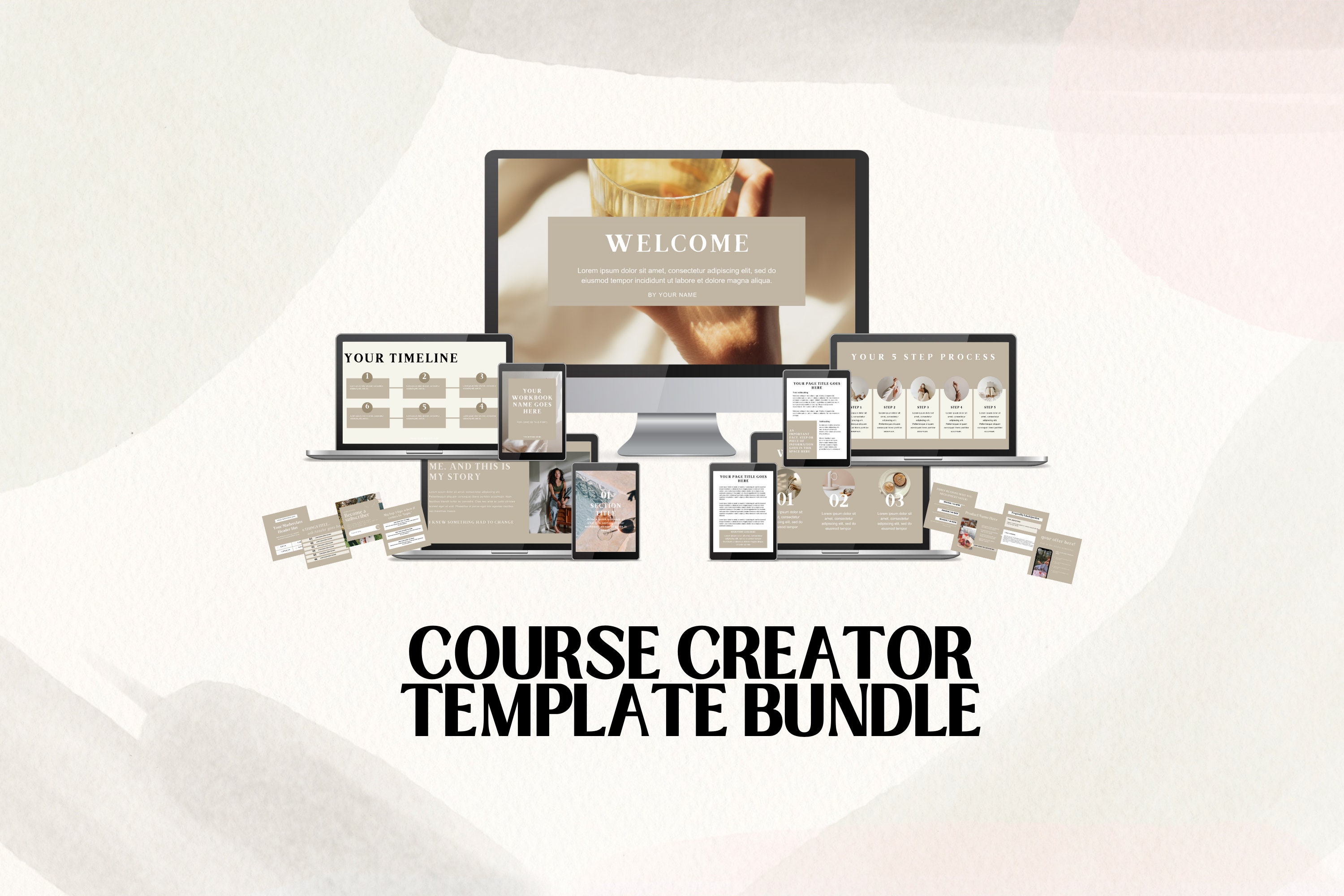 Course Templates Canva | Course Workbook Template | Online Course ...