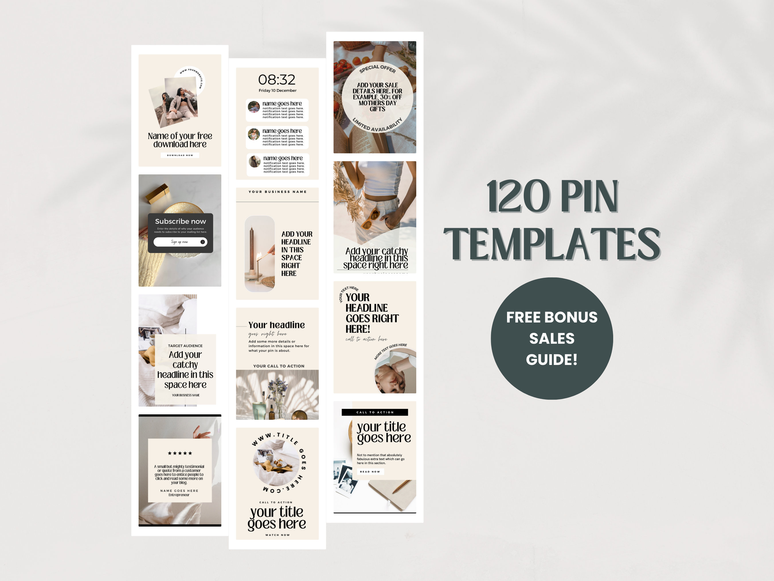 Pinterest Templates | Pinterest Template | Canva Template for Pinterest ...