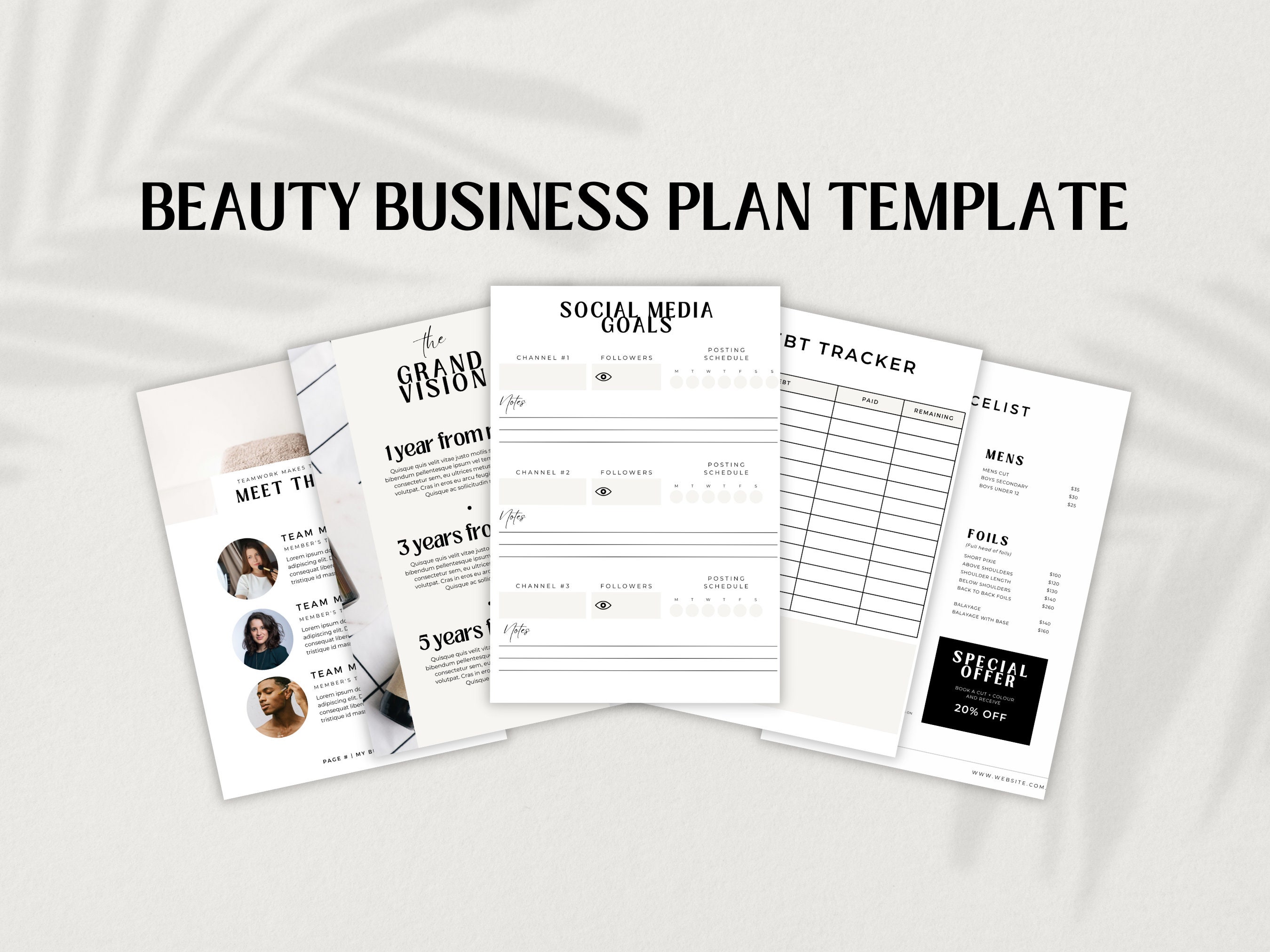 Business Plan Canva Template | Startup Business Plan Template ...