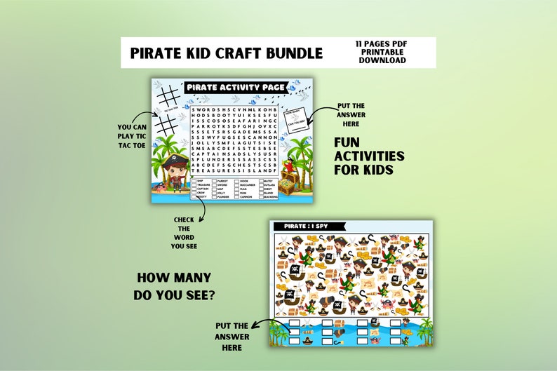 Pirate Printable Pirate Printable Activities Printable Crafts for Kids ...