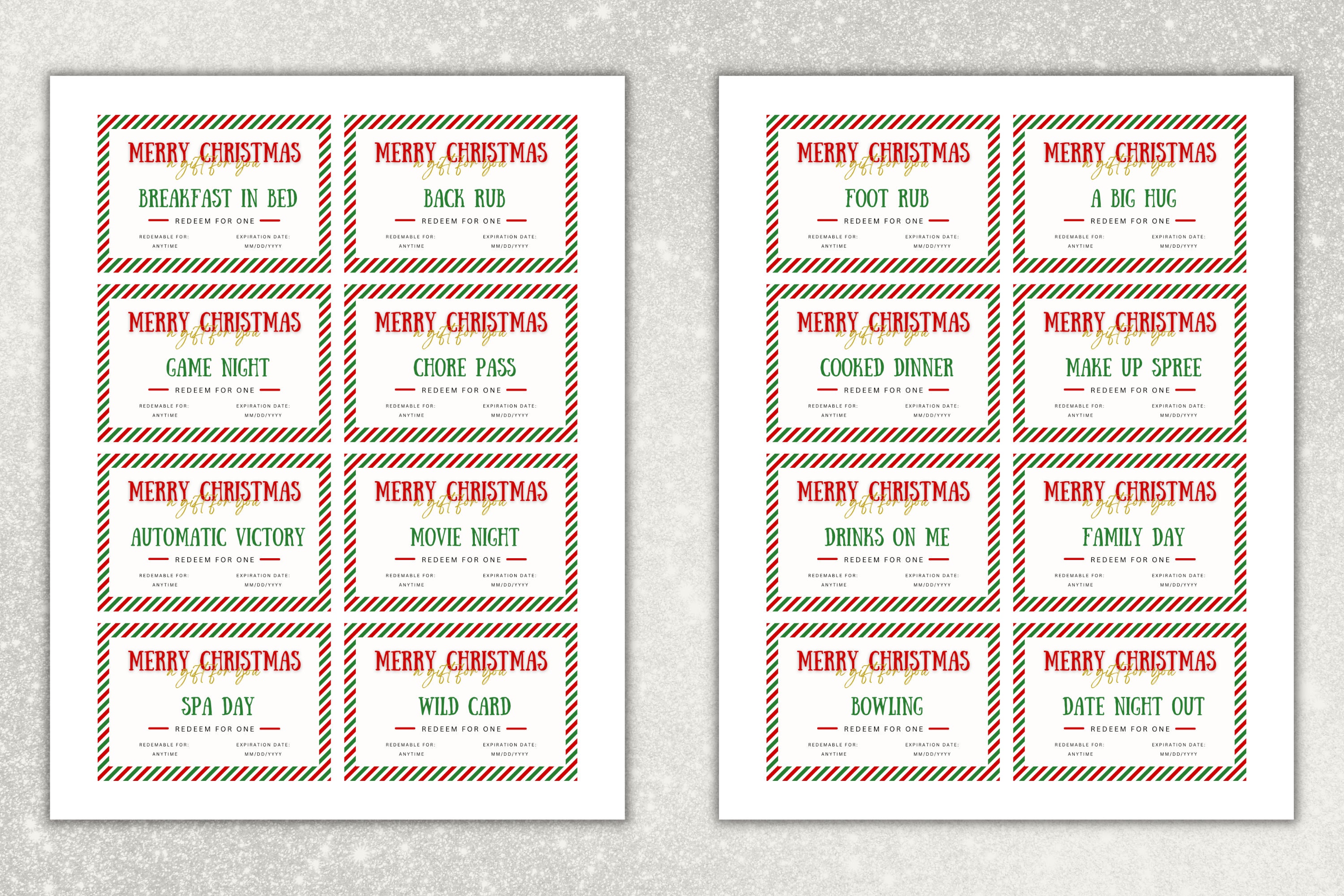 Christmas Coupons | Christmas Coupon Book | Christmas Printable Coupons ...
