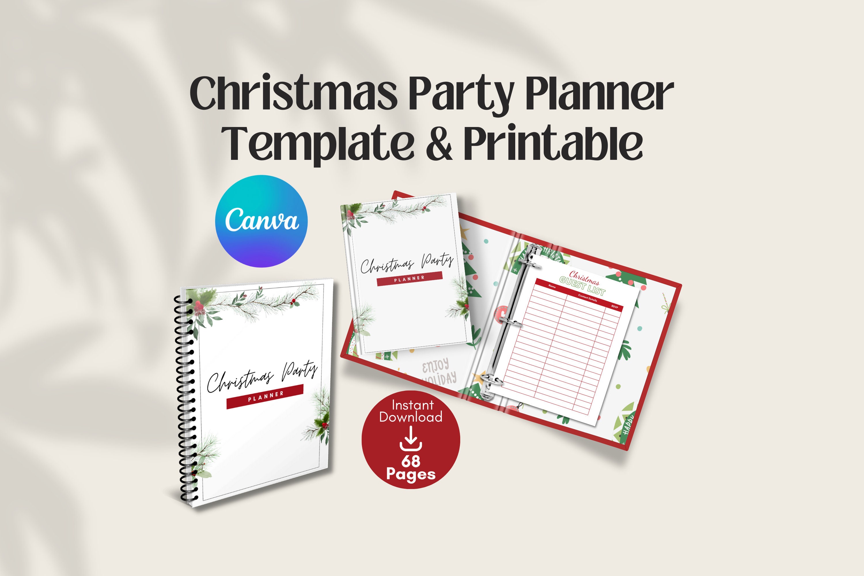 Party Planner | Christmas Planner | Xmas Planner | Holiday Planner ...