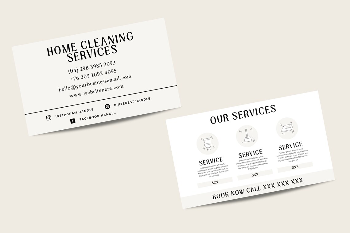 Cleaning Services Business Cards | Cleaning Business Card Template ...
