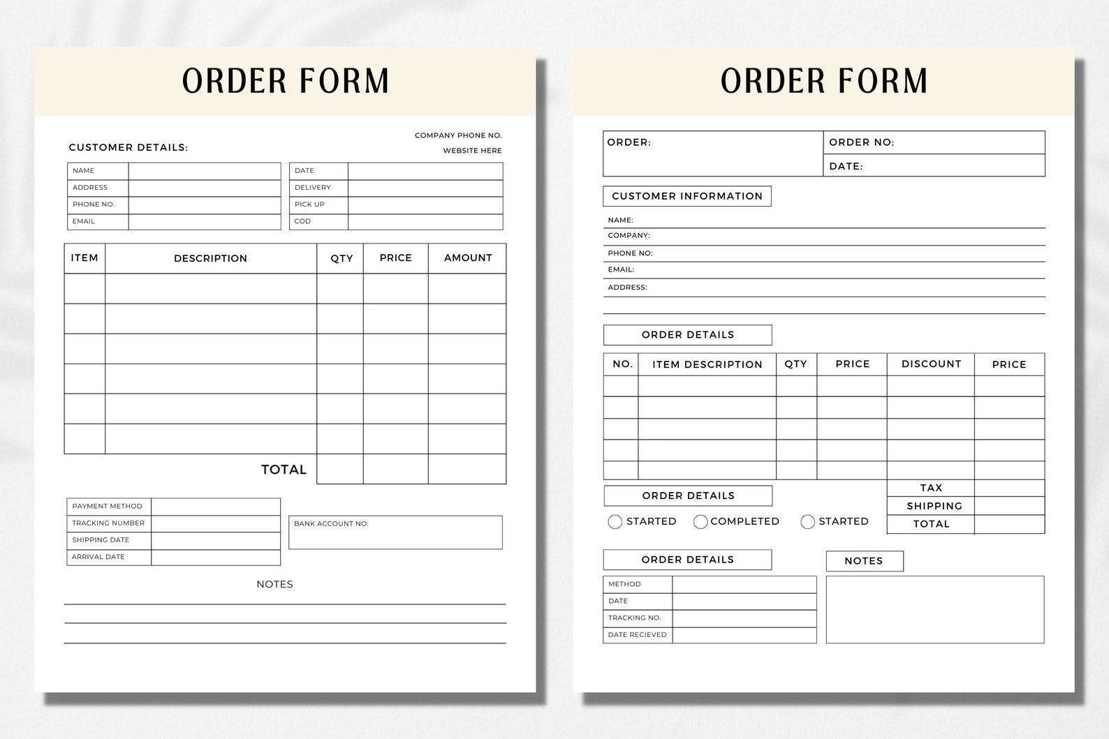 Order Form Template | Simple Order Form Template | Order Form Template ...