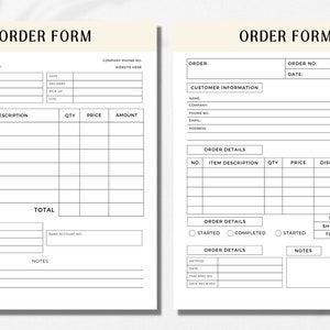 Order Form Template | Simple Order Form Template | Order Form Template ...