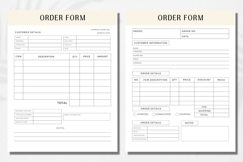 Order Form Template | Simple Order Form Template | Order Form Template ...