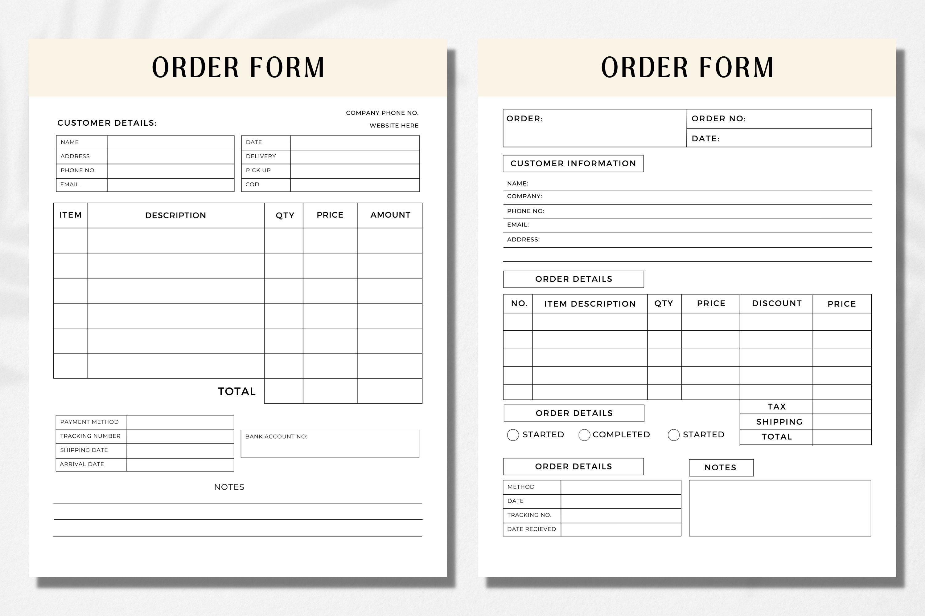 Order Form Template | Simple Order Form Template | Order Form Template ...