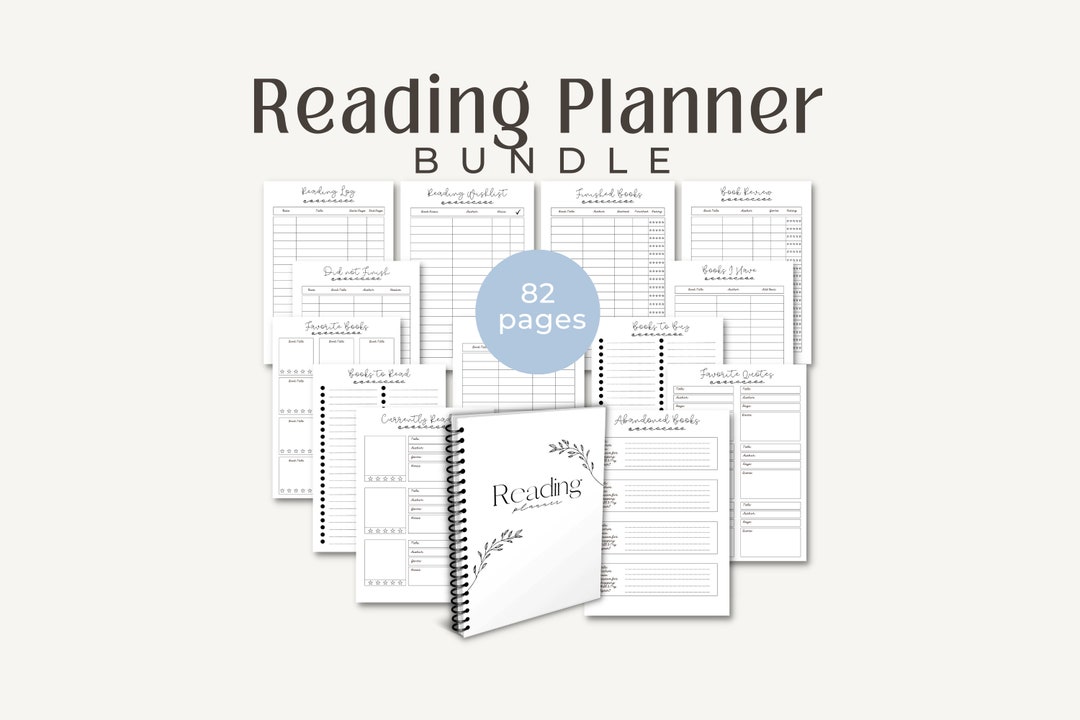 Reading Planner Printable | Printable Reading Planner Journal | Reading ...