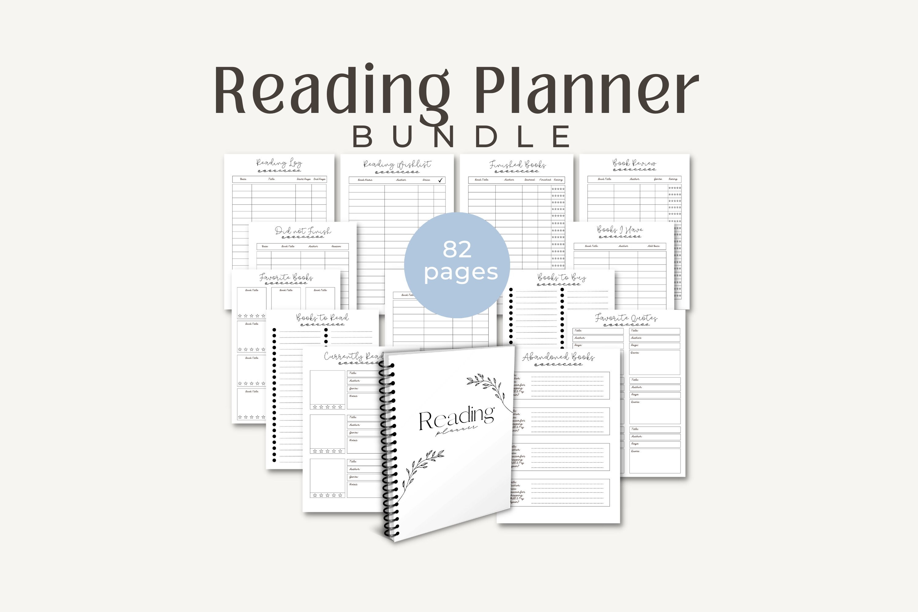 Reading Planner Printable | Printable Reading Planner Journal | Reading ...