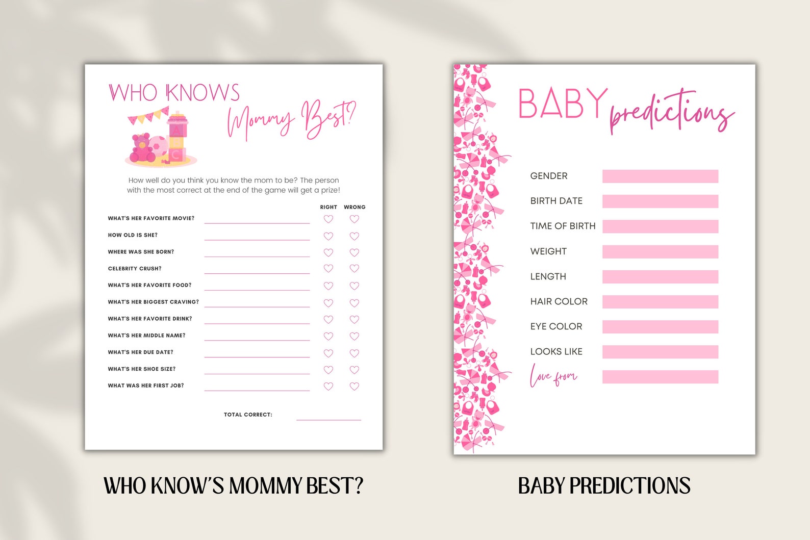 Editable Baby Shower Games Canva | Baby Shower Game | Baby Shower ...