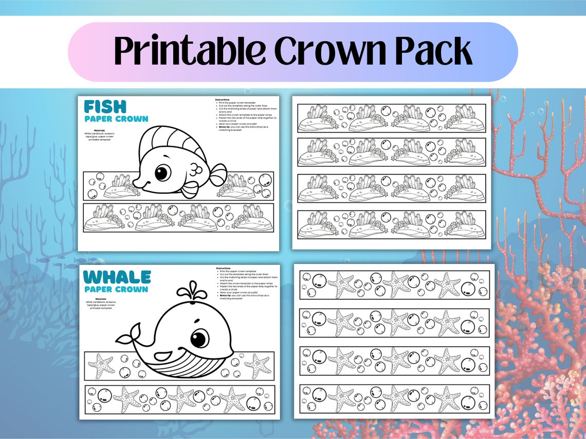 Printable Birthday Crown | Printable Crown Kids | Paper Crown DIY ...