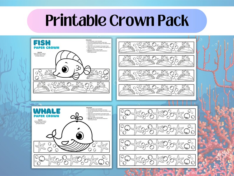 Printable Birthday Crown | Printable Crown Kids | Paper Crown DIY ...