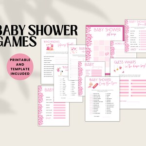 Editable Baby Shower Games Canva | Baby Shower Game | Baby Shower ...