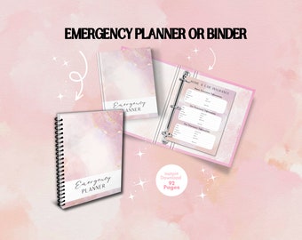 Emergency Binder Printables PDF | Family Emergency Binder | Emergency ...