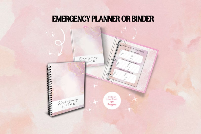 Emergency Binder Printables PDF | Family Emergency Binder | Emergency Binder | Emergency Binder ...