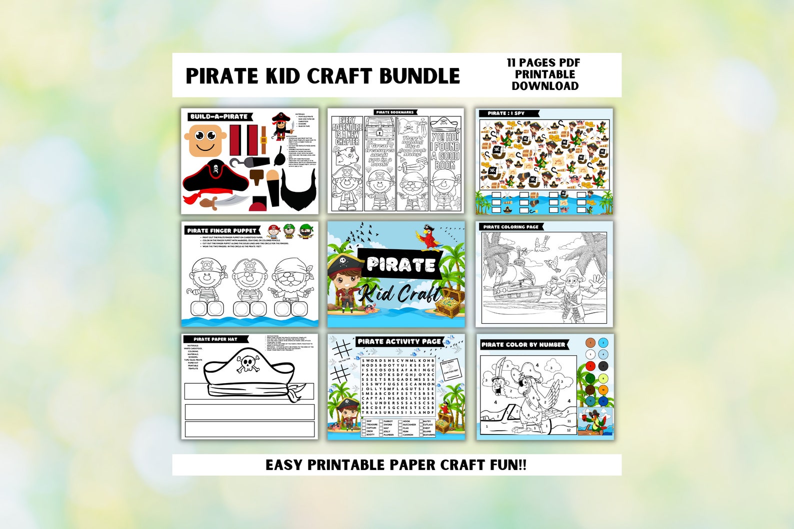 Pirate Printable Pirate Printable Activities Printable Crafts for Kids ...