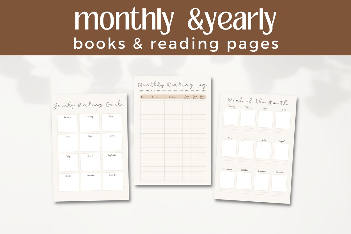 Printable Reading Journal Pages | Reading Journal for Book Lovers ...