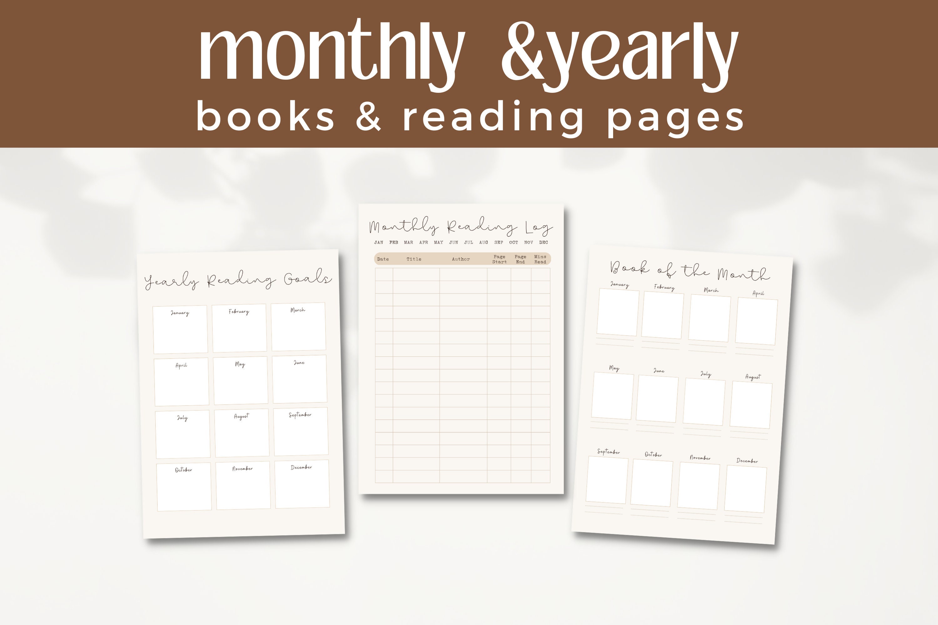 Printable Reading Journal Pages | Reading Journal for Book Lovers ...