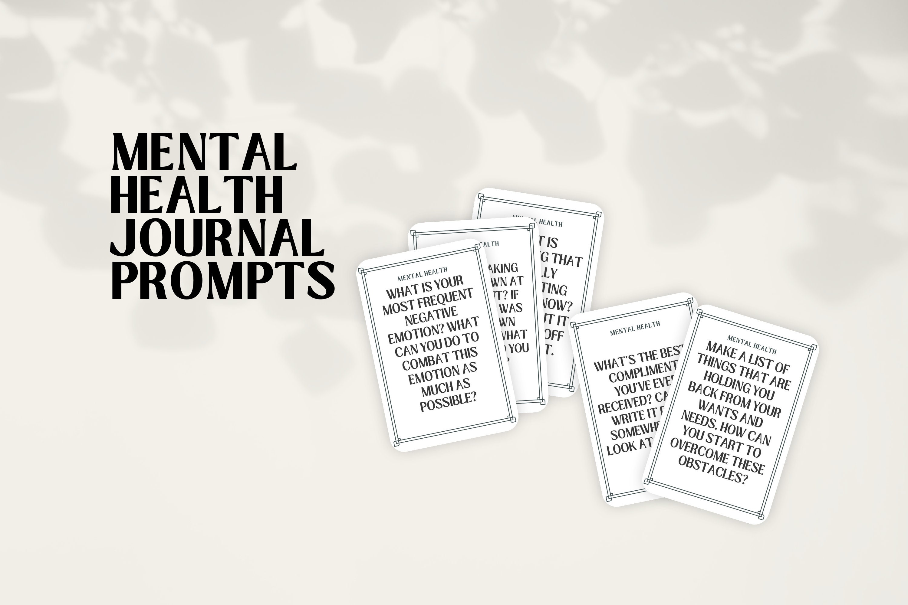 Journaling Prompts for Mental Health PDF | Journal Prompts for Mental ...