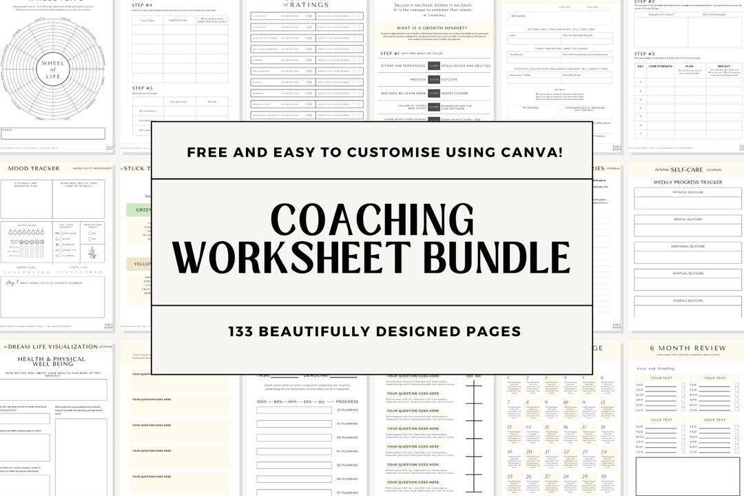 Coaching Template Canva | Canva Templates Coach | Workbook Canva ...