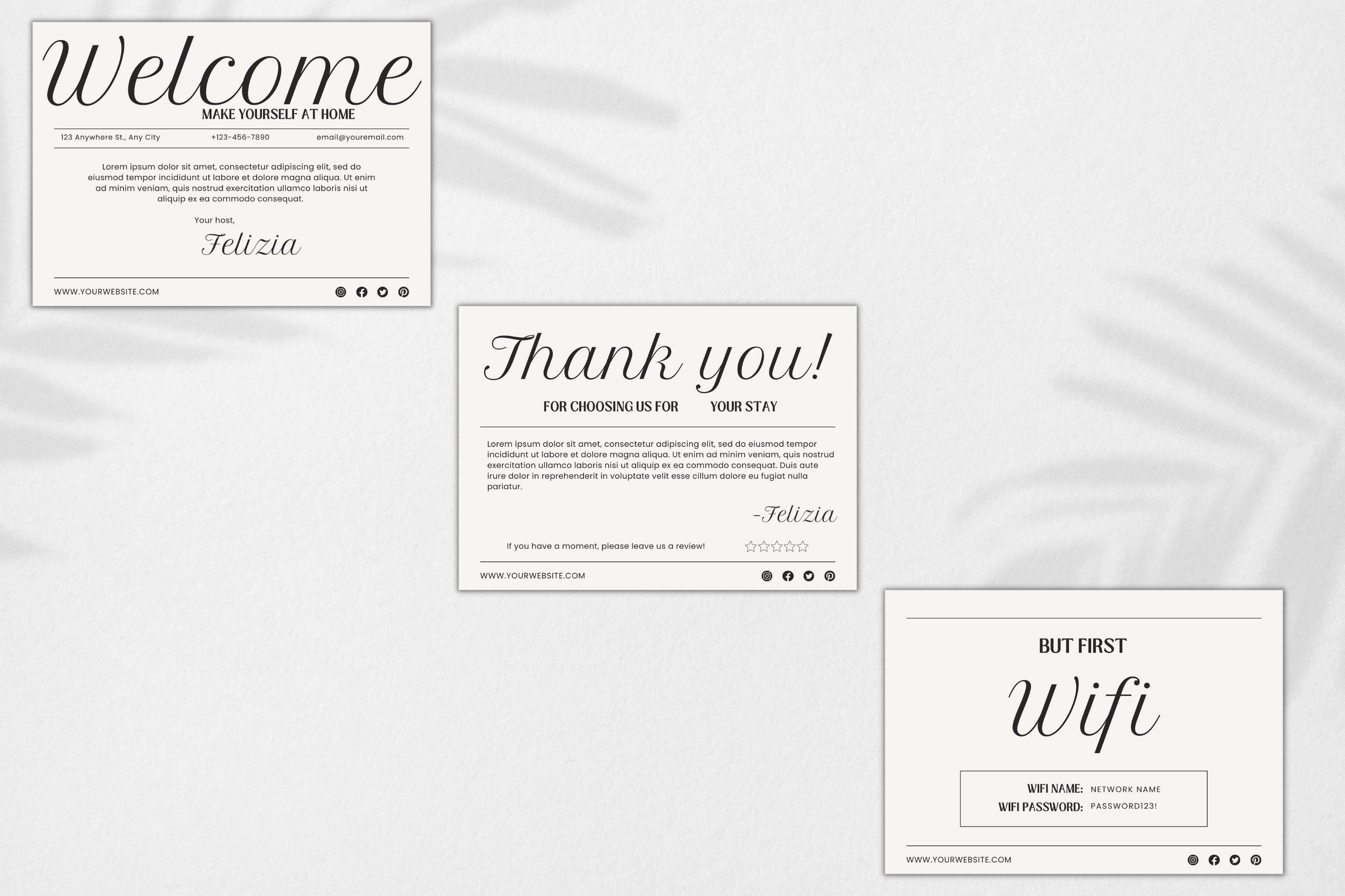 Airbnb Welcome Note Template Digital Downloads Airbnb Welcome Airbnb ...