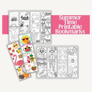 Summer Coloring Printables | Summer Bookmarks Printables | Printable ...