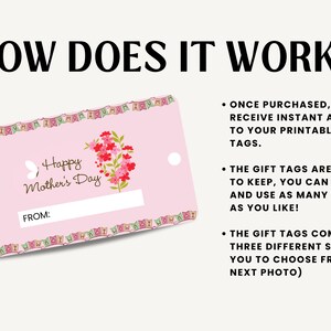 Happy Mothers Day Gift Tags Printable Mothers Day Gift Tag Happy ...