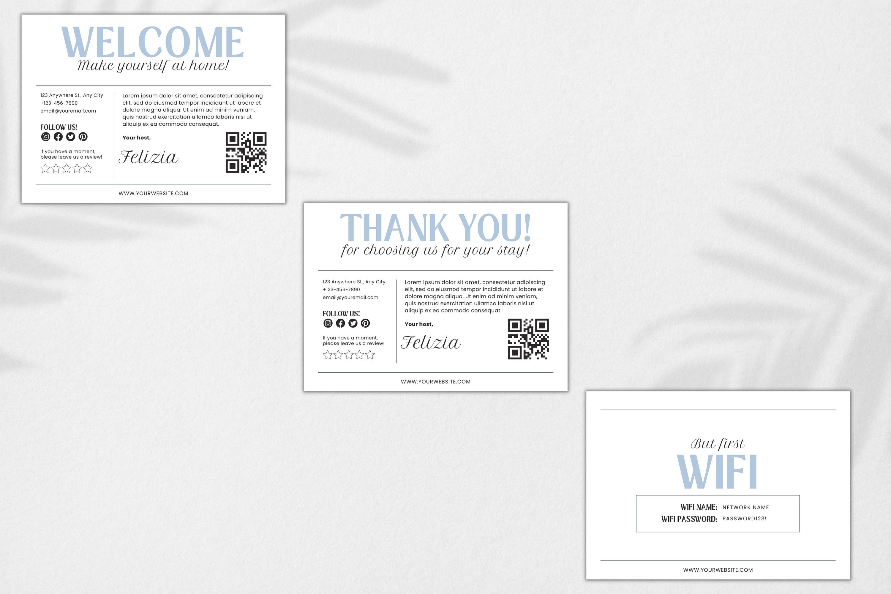 Airbnb Welcome Note Template | Digital Downloads Airbnb Welcome ...