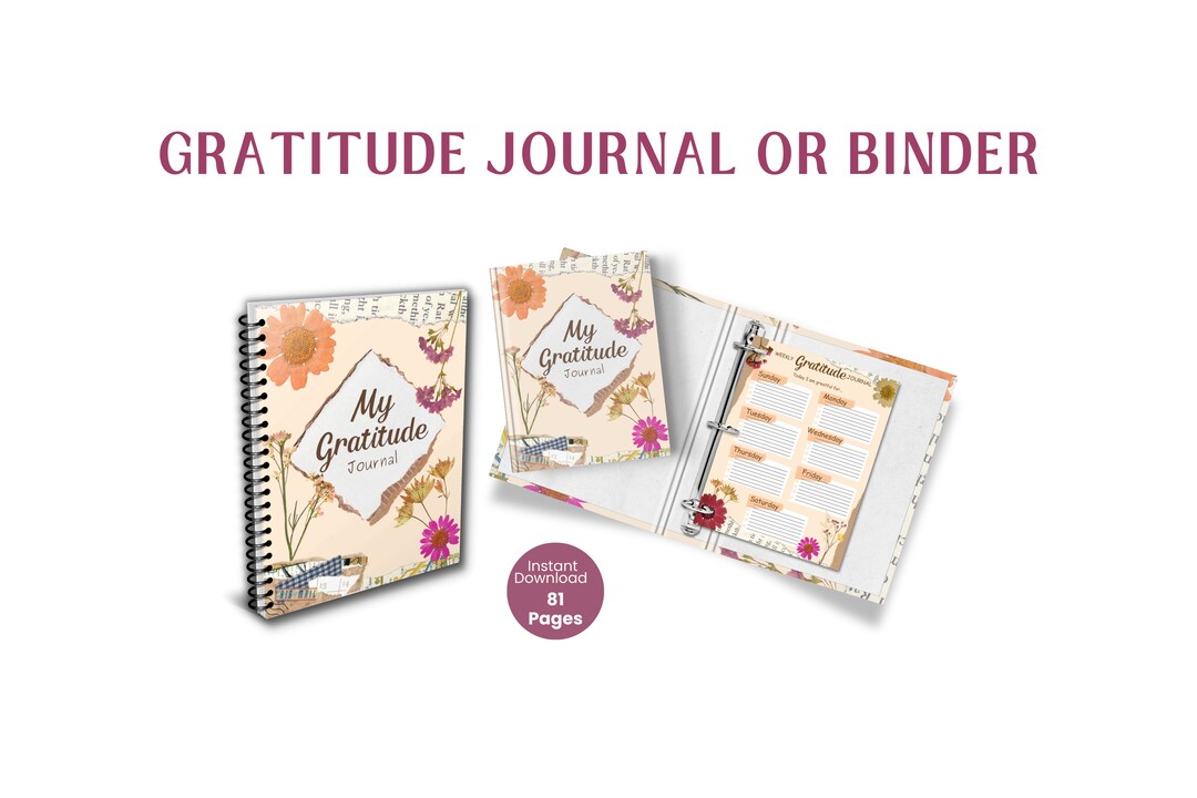Gratitude Journal Printable Bundle | Gratitude Journal Prompts ...
