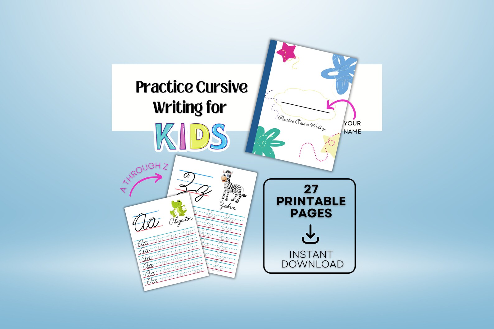 Cursive Writing Practice Sheets | Printable Writing Practice Sheets ...