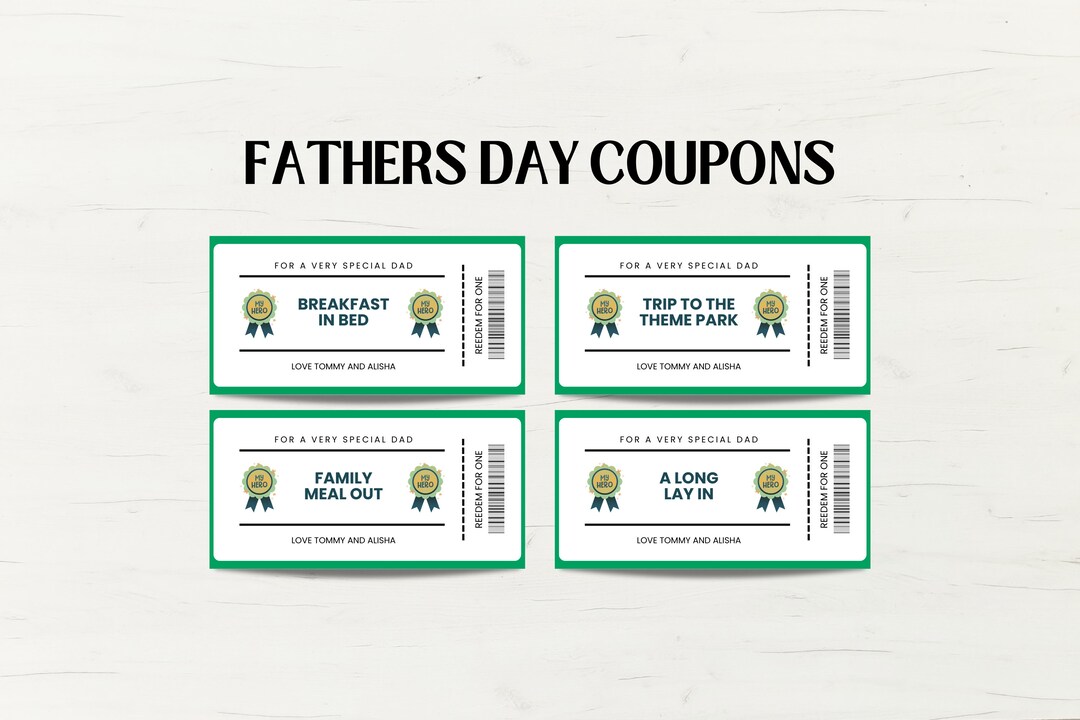 Father's Day Coupon Book Printable | Fathers Day Coupons Printable ...