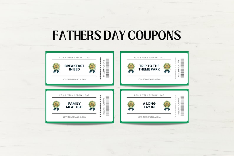 Father's Day Coupon Book Printable | Fathers Day Coupons Printable ...