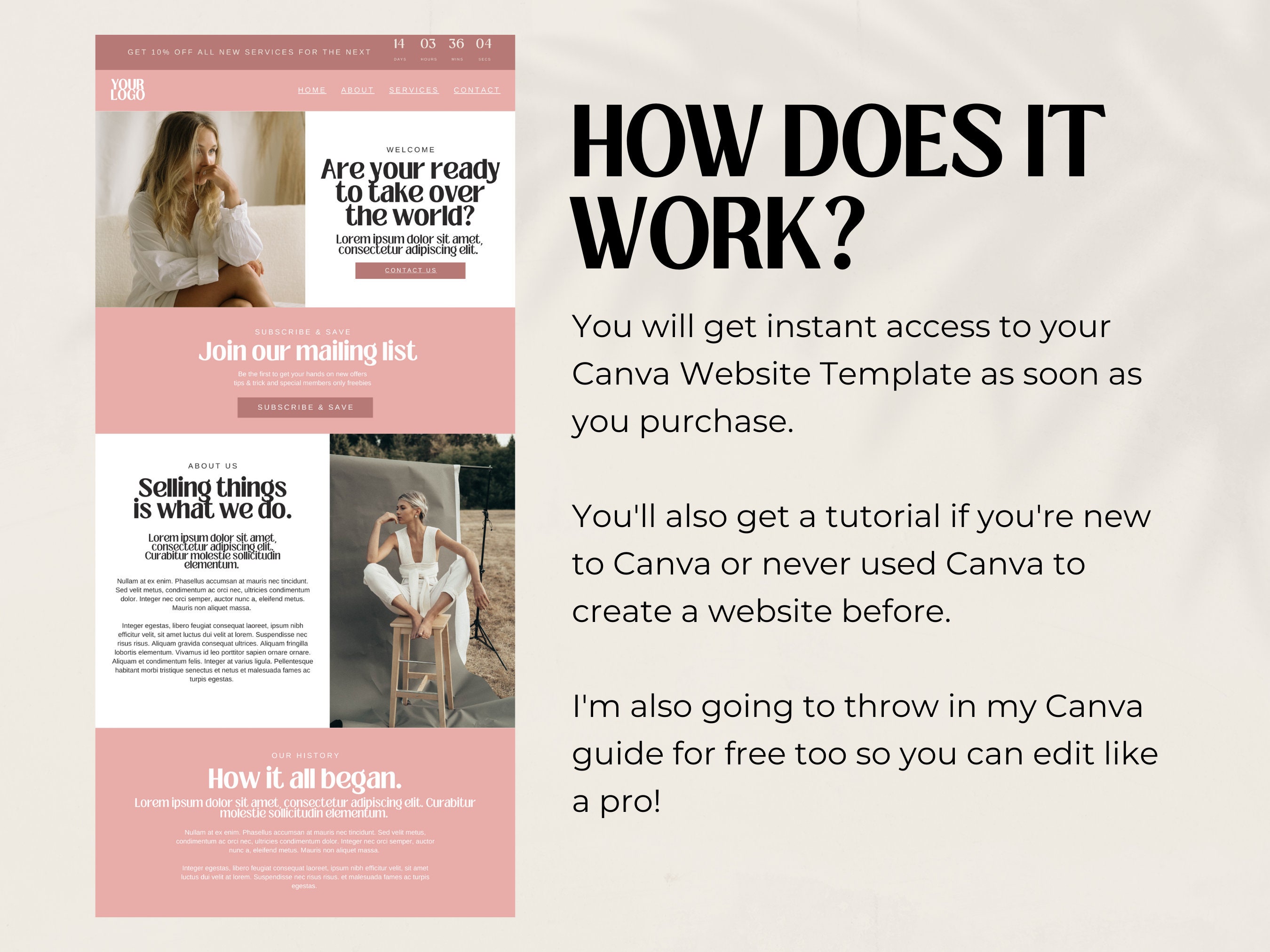 Canva Website Templates | Canva Website | Landing Page Template Canva ...