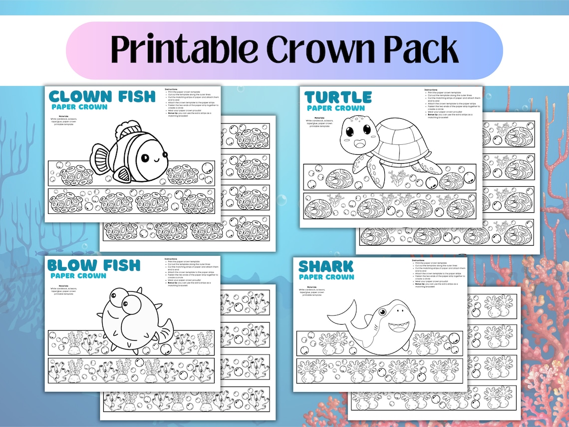 Printable Birthday Crown | Printable Crown Kids | Paper Crown DIY ...