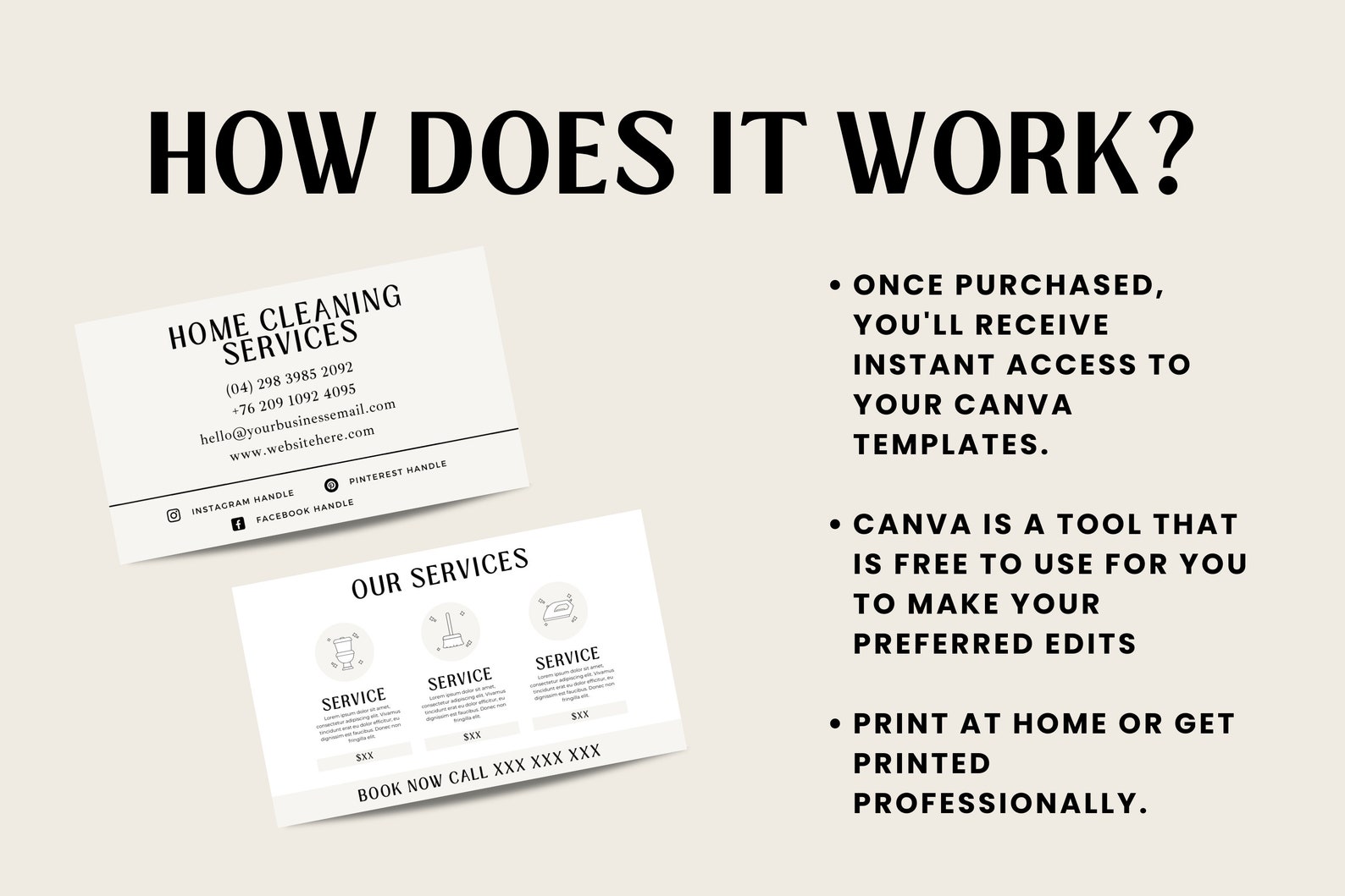 Cleaning Services Business Cards | Cleaning Business Card Template ...