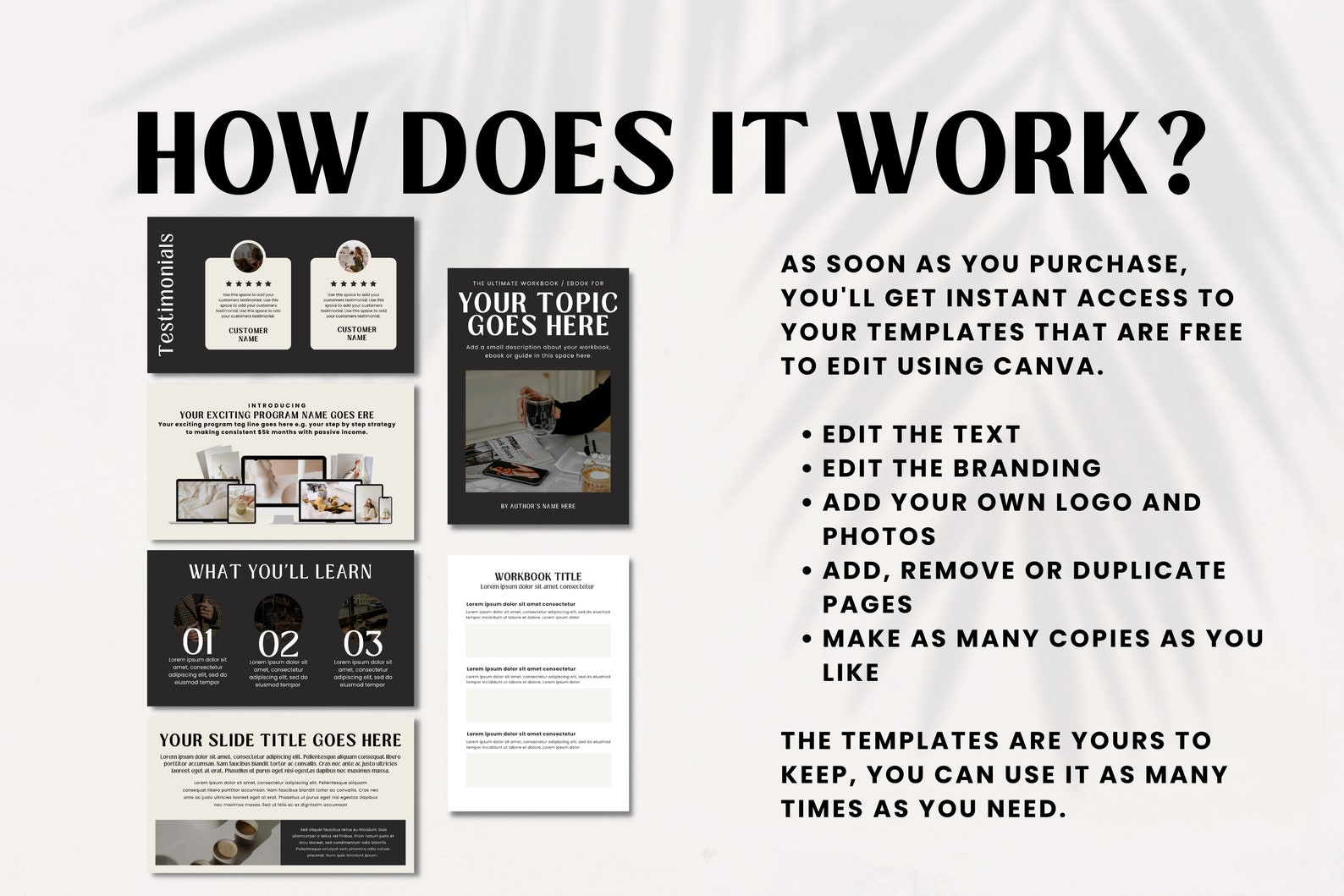 Course Templates Canva | Course Workbook Template | Online Course ...
