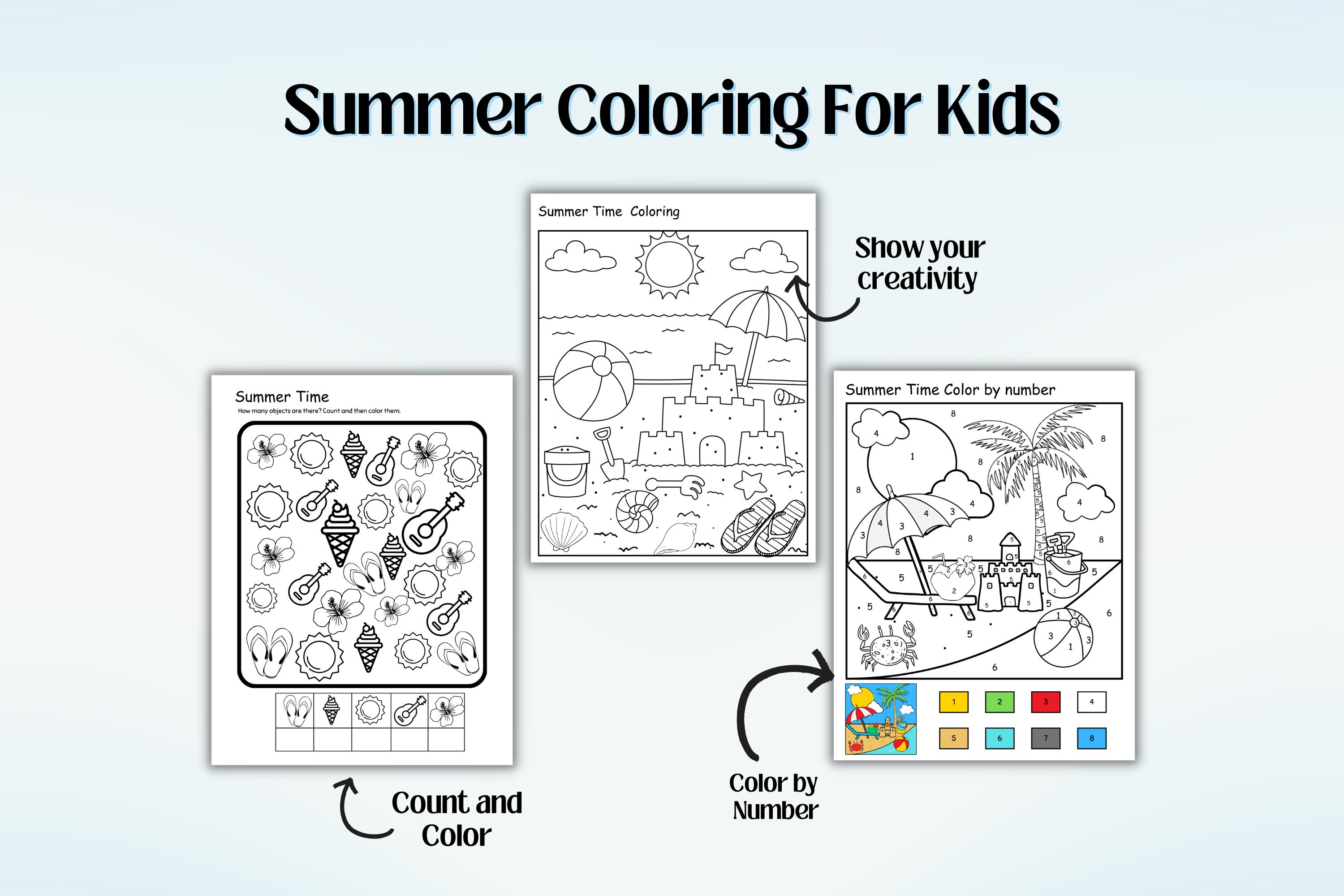 Summer Coloring Pages Printable Printable Summer Coloring Pages Summer ...