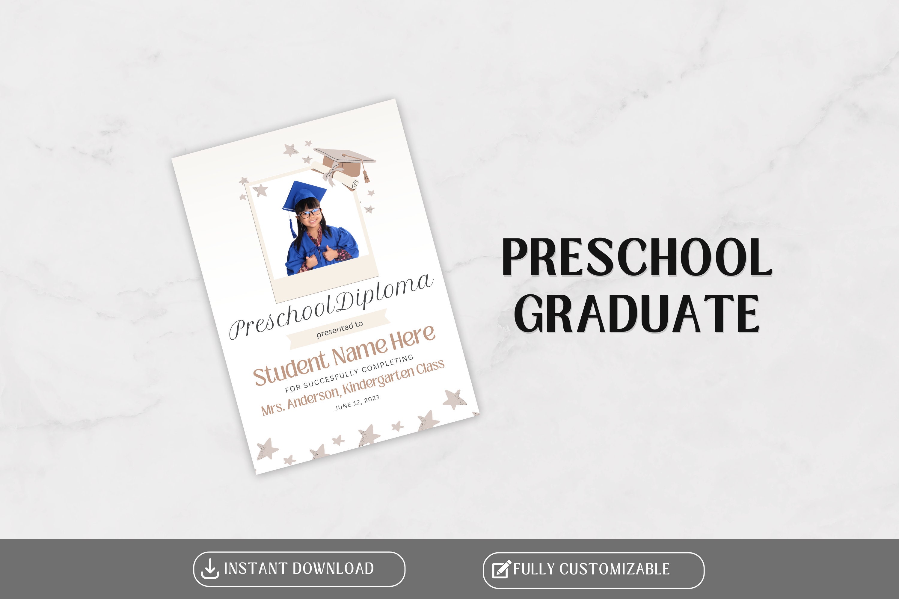 Printable Preschool Graduation Certificate | Preschool Graduation ...